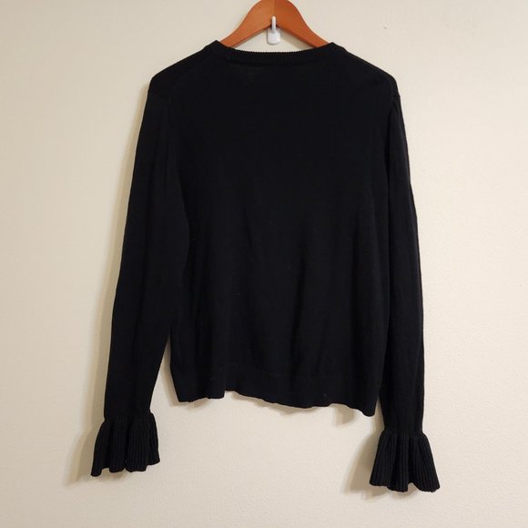 J. Crew | Tops | J Crew Women Top Knit Long Sleeve Flare Cuff Blouse Xl ...